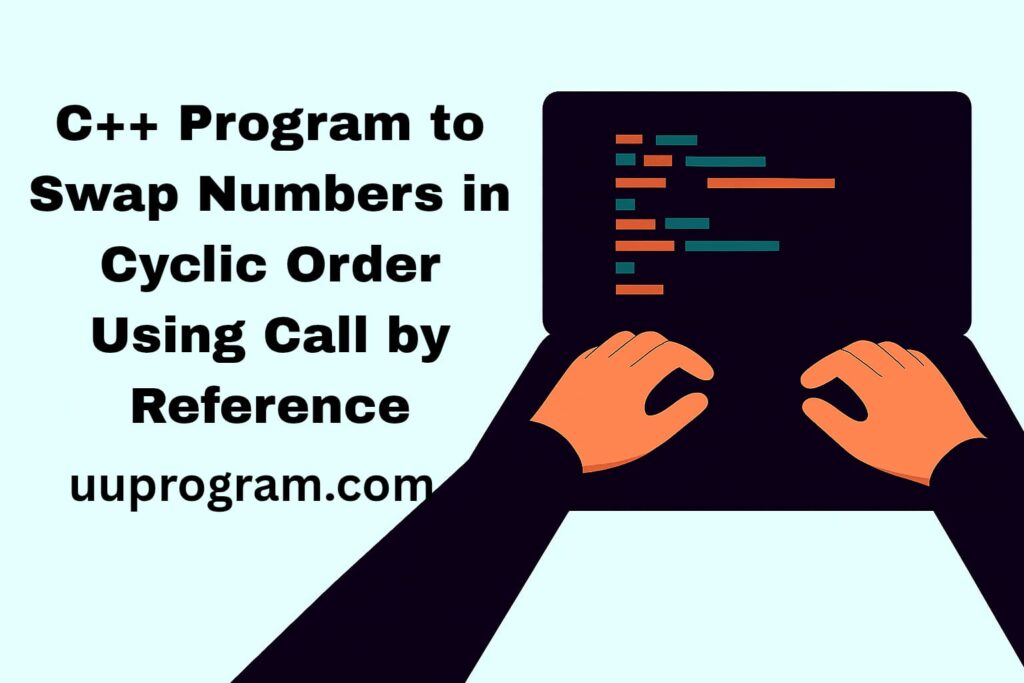 Write a C++ Program to Swap Numbers in Cyclic Order Using Call by ...